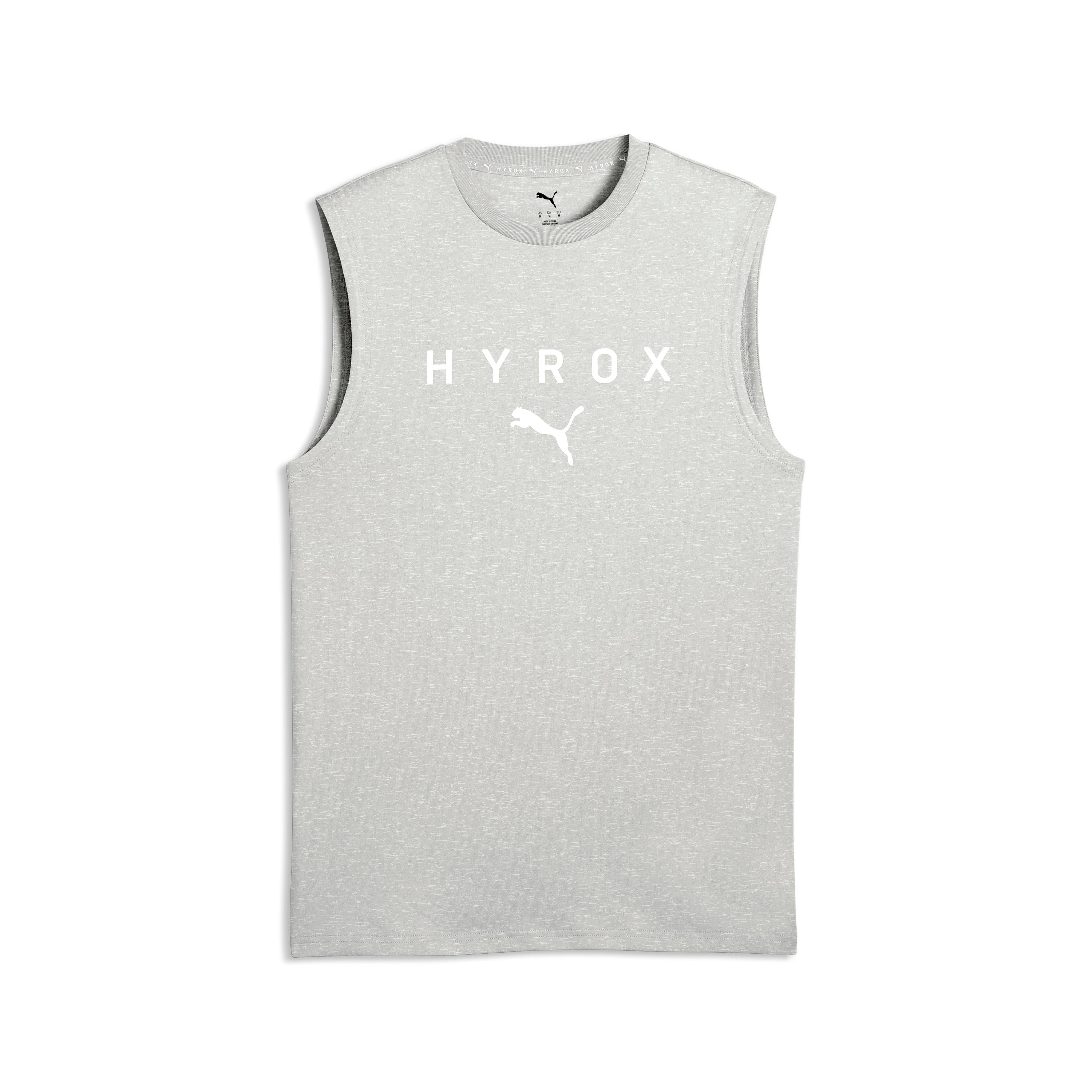 M PUMA x HYROX Cut-Off Tank | Light Grey Heather