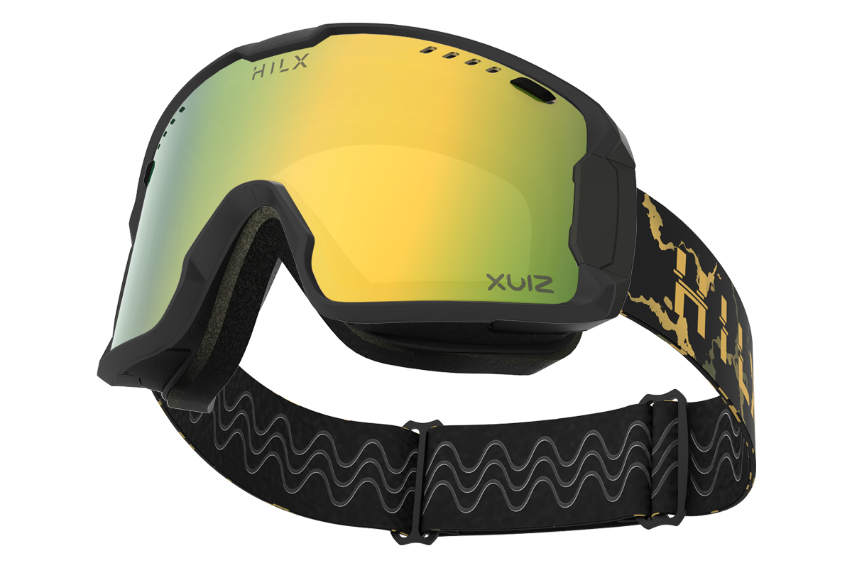 Bandit | Matt Black + Gold Polarized Lens + Extra PC Lens + Extra Stra