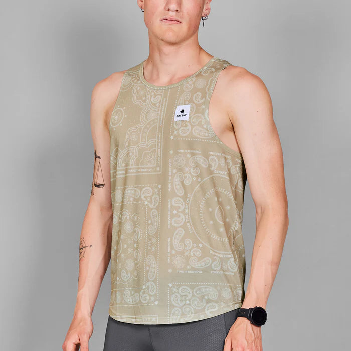 Paisley Combat Singlet | Beige Paisley